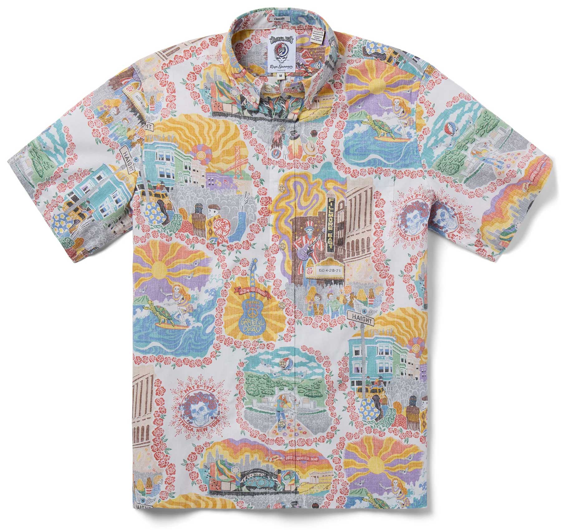 Reyn Spooner - Grateful Dead Legendary Shows White | Aloha Shirt Shop