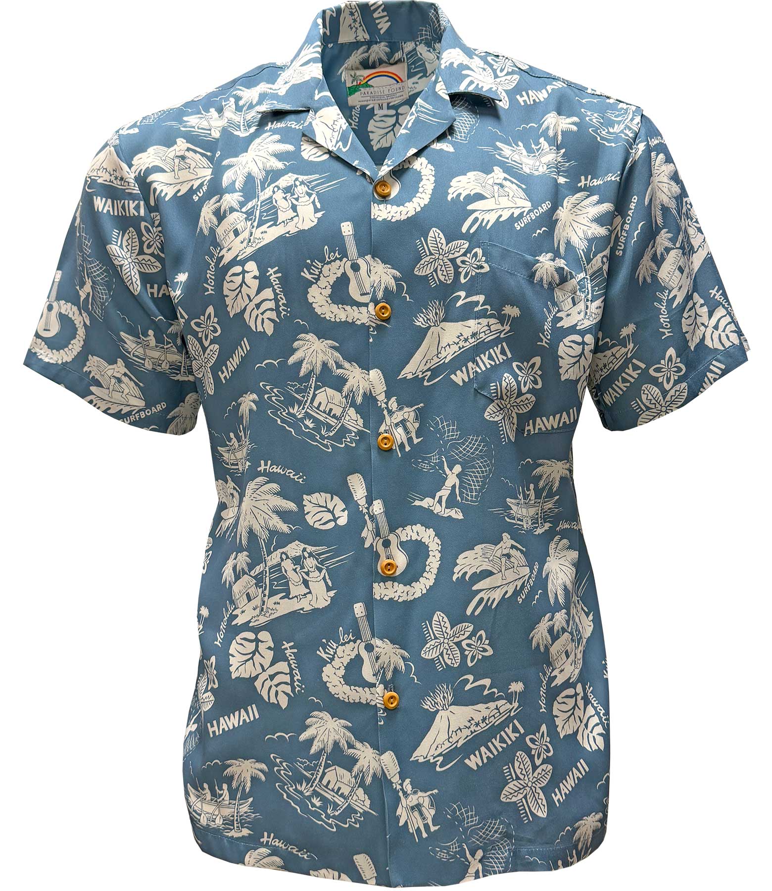 Paradise Found Hawaii Adventure - Bay Blue | Aloha Shirt Shop