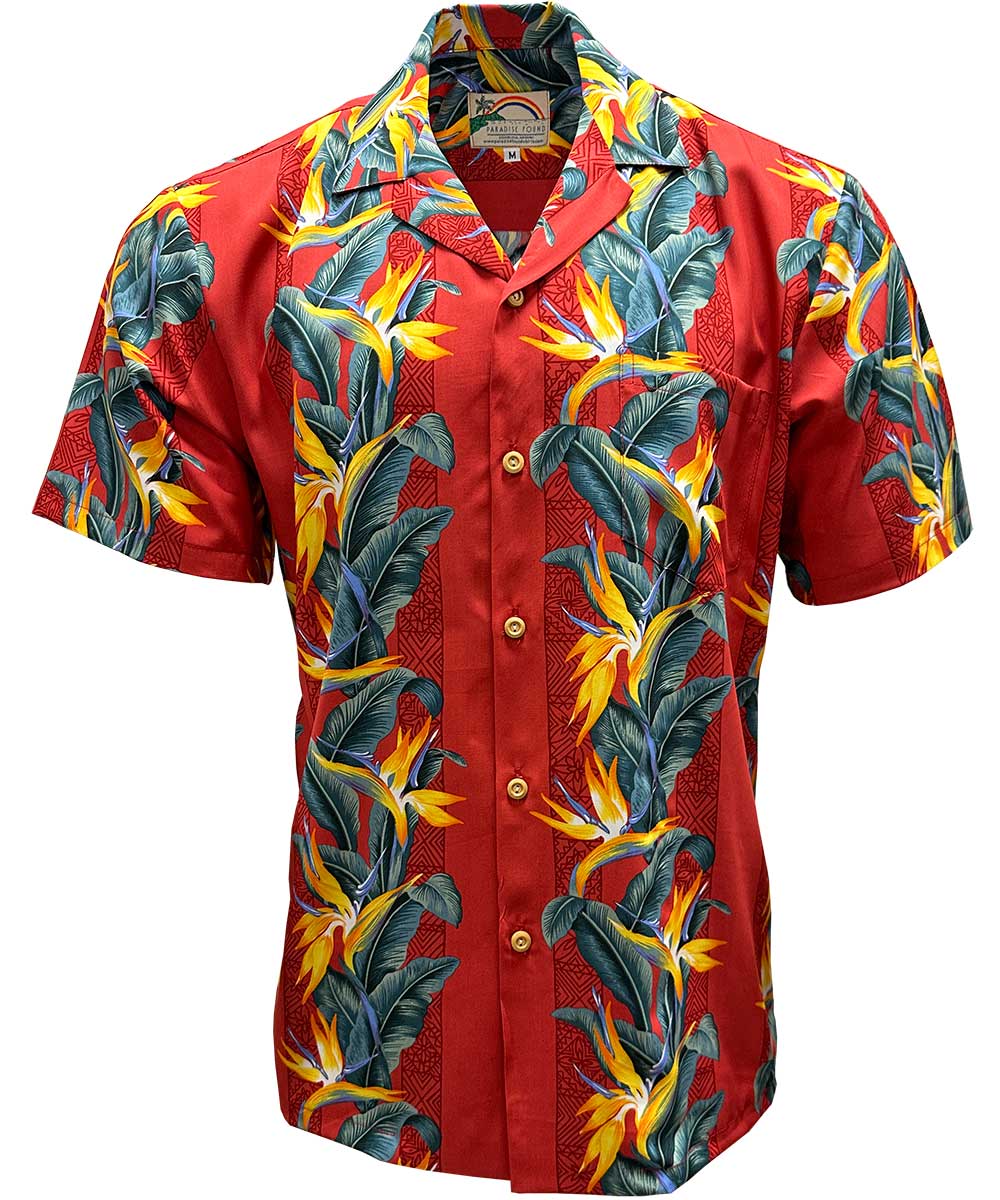 Paradise Found Paradise Panel - Red | Aloha Shirt Shop